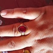 Buy StoneZone Jaipur 7.25 Ratti Natural Certified Ruby Manik Gemstone Panchdhatu Ring for Men ...
