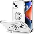 Amazon.com: Hython for iPhone 14 Plus Case with Ring Stand [360° Rotatable Ring Holder Magnetic ...