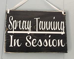 EricauBird Wood Sign -8x6 Spray Tanning in Session Custom Wood Sign in ...