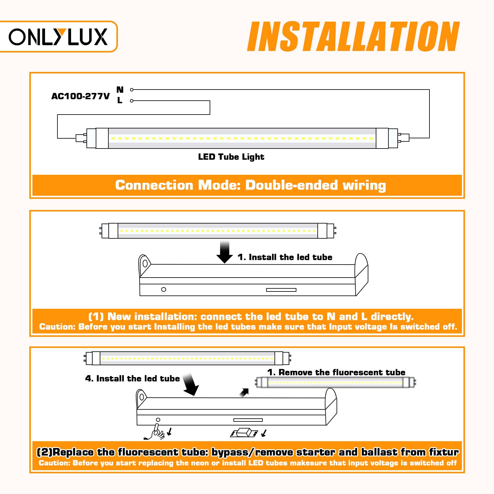 Mua 8ft R17D LED Tube Light, F96t12 HO 8 Foot Led Bulbs, 96'' 8ft led ...