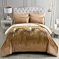 Amazon.com: WONGS BEDDING Brown Comforter Set King, 7 Pieces Bed in a ...