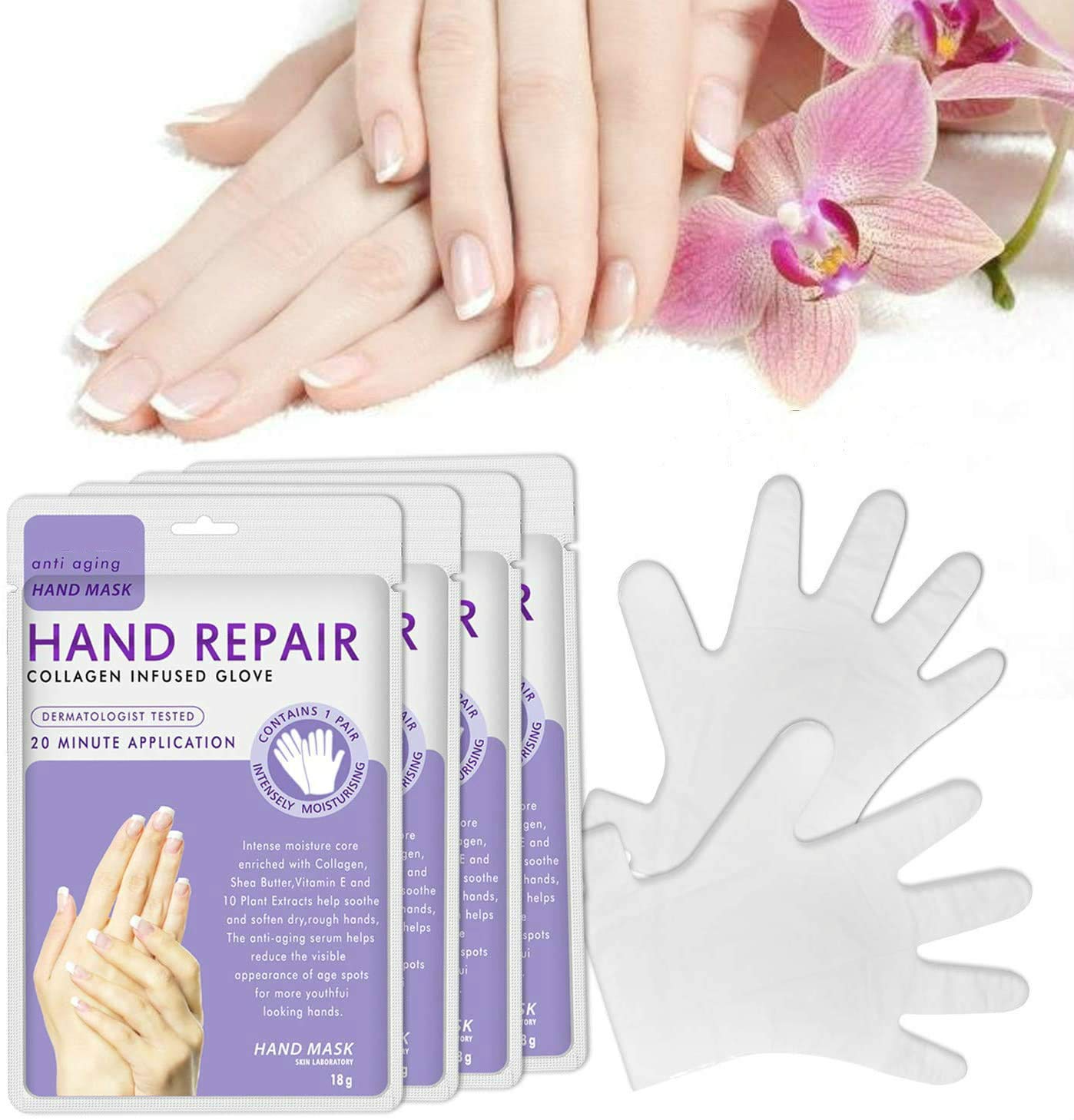 Hands Moisturizing Gloves 3 Pairs, Hand Skin Repair Renew Mask w ...