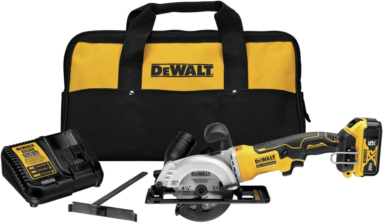 DEWALT DCS571P1 Atomic 20V Max Brushless 4 1 2 In Cordless Circular DEWALT DCS571P1 Atomic 20V Max Brushless 4 1 2 In Cordless Circular