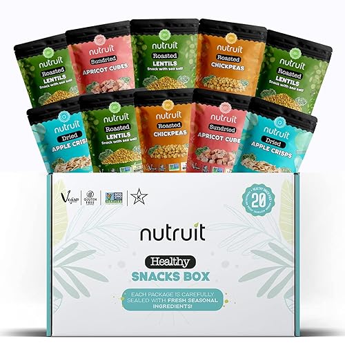 Nutruit Gourmet Healthy Snacks - 20 Pack MINI Variety Box - Vegan ...