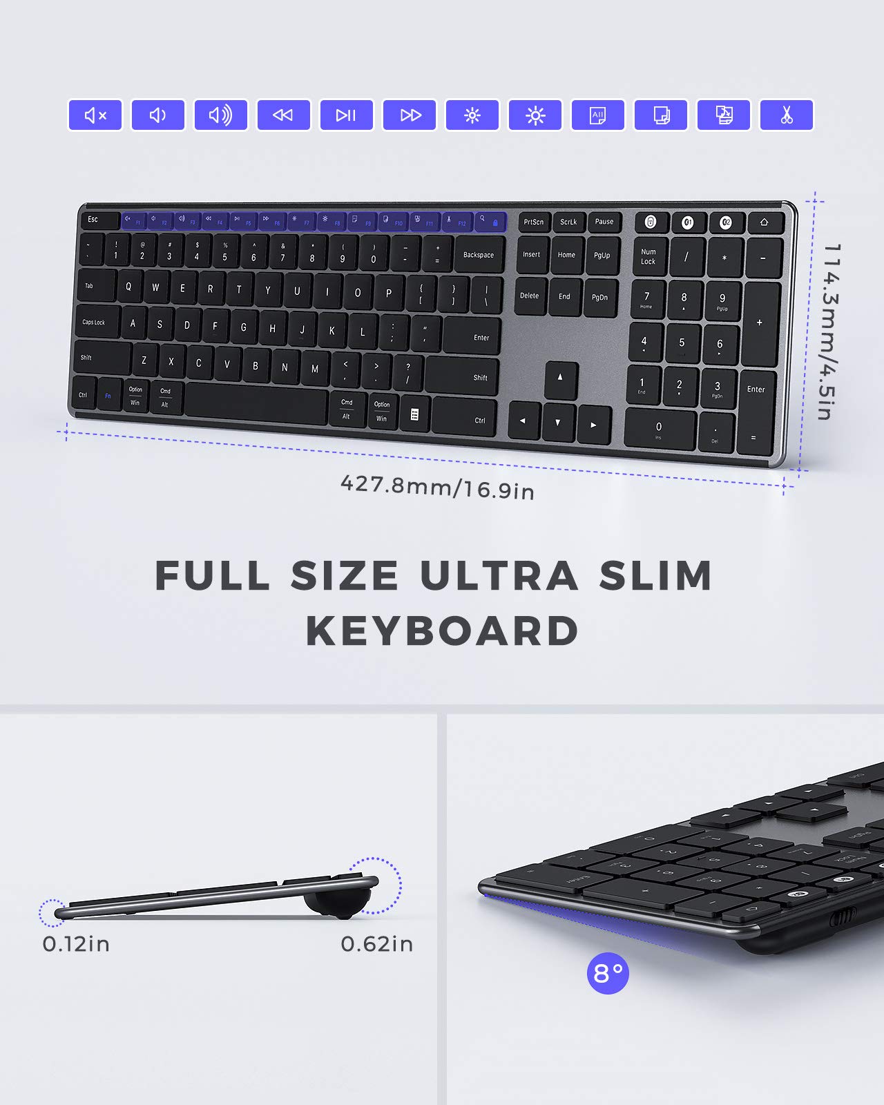 Mua seenda Multi Device Bluetooth Keyboard for Windows & Mac OS, Ultra ...