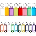 Amazon.com : Uniclife Key Tags 2 Inch Plastic Key Chain Tags Set with ...
