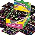 Amazon.com: ZMLM Rainbow Scratch Mini Art Notes - 125 Magic Scratch ...