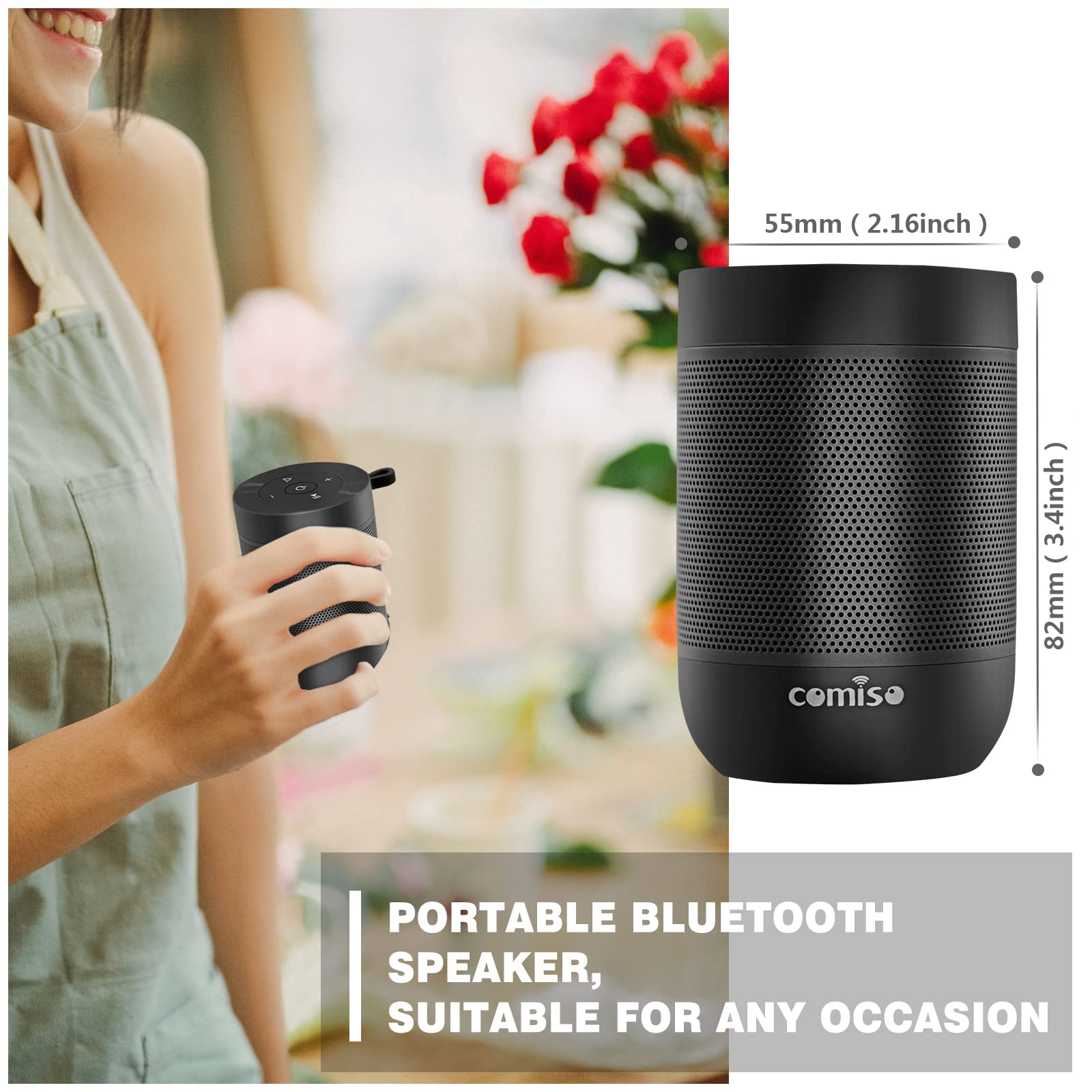 Mua comiso Bluetooth Speaker,5.3 Bluetooth Speakers Wireless,TWS Stereo ...