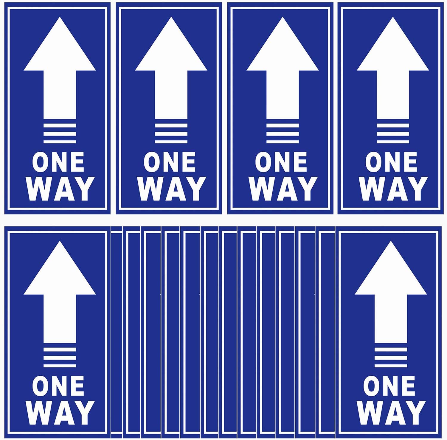 20 Packs One Way Floor Stickers Sign, 11 inch Social Distancing Arrow ...
