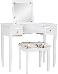 Amazon.com: Linon Vanity Set White : Home & Kitchen