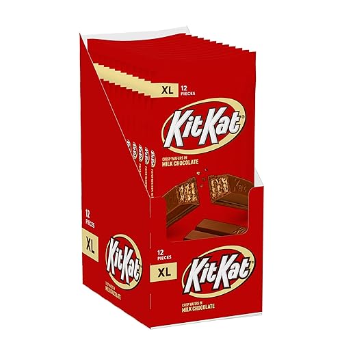 Kit Kat Milk Chocolate Wafer XL, Candy Bars, 4.5 oz (12 Count, 12 ...