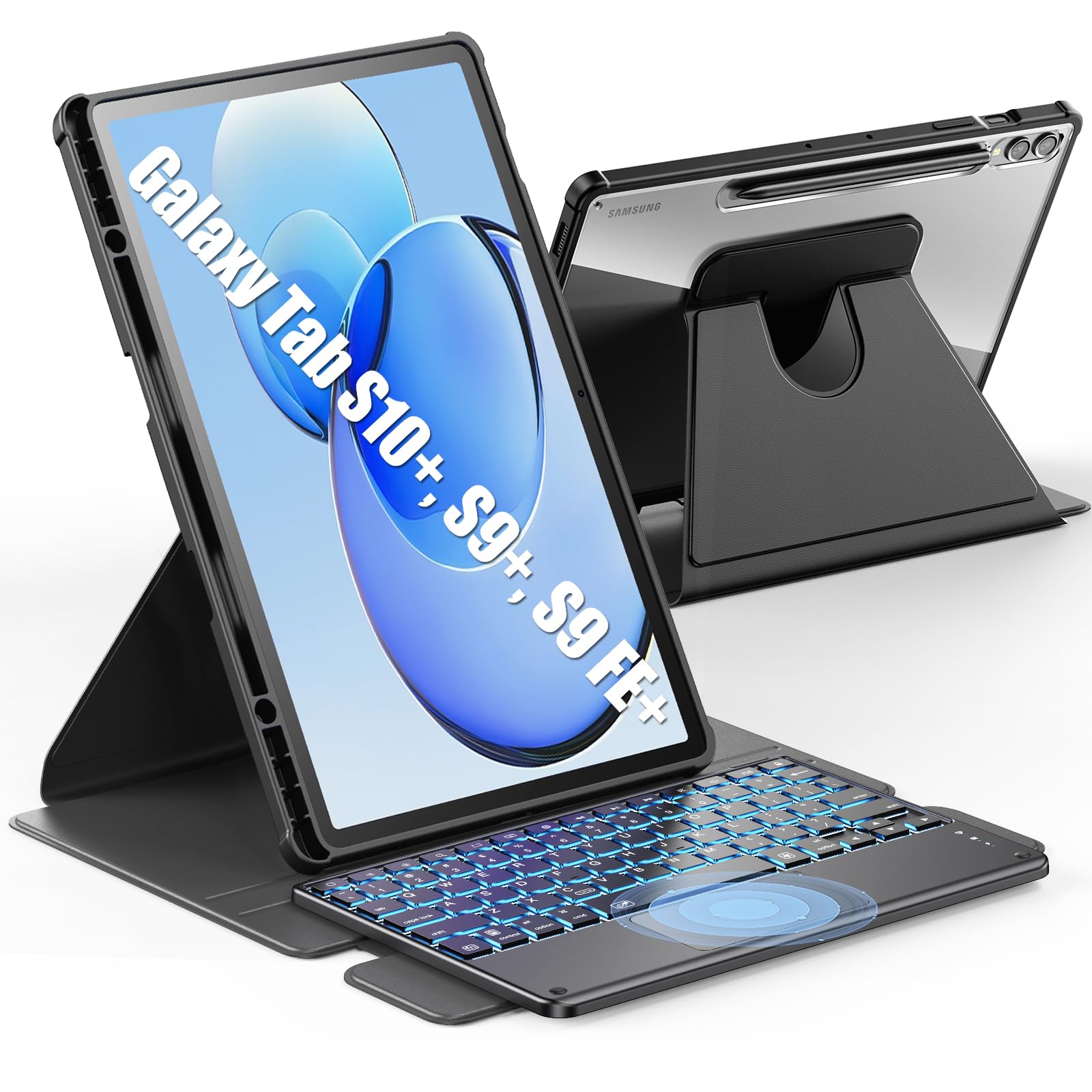 INFILAND for Galaxy Tab S10+, S9+ Plus/S9 FE+ Plus Keyboard Case, [High ...