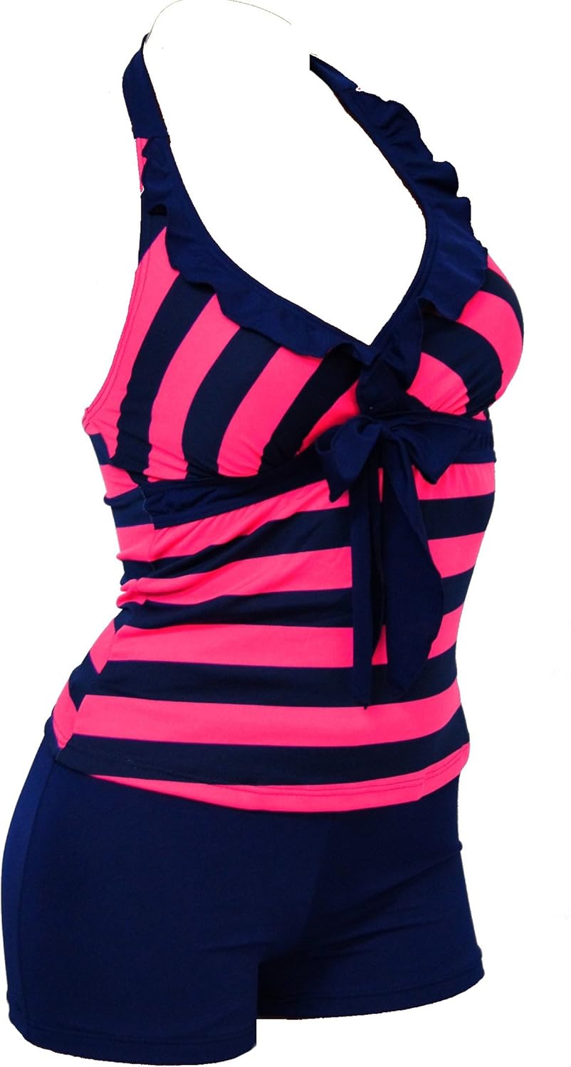 Maillot de bain tankini shorty 2 pieces femme Top + Shorty: Amazon.fr ...