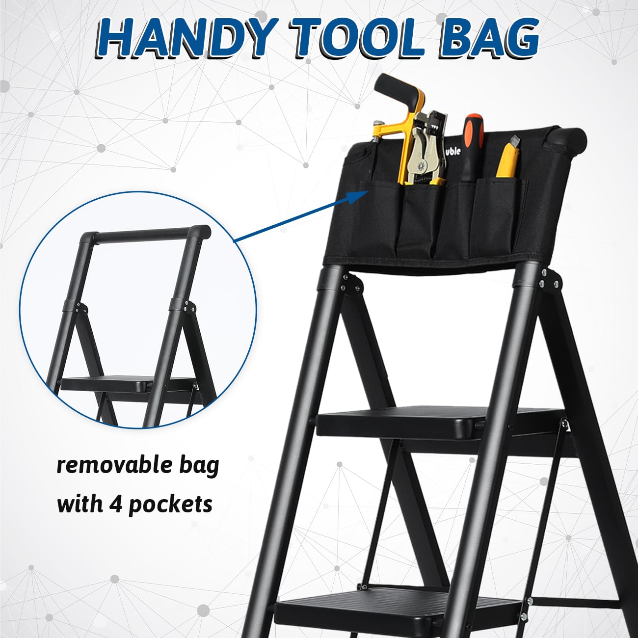Mua Double Elite Step Ladder 4 Step Folding with Handgrip, Safer 330 ...