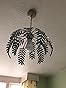 Traditional Fern Leaf Designed Ceiling Pendant Light Shade in Silver ...