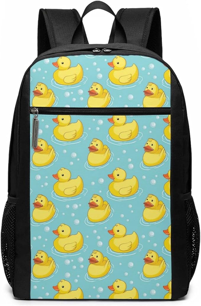 Rubber Duck Cute Aqua Yellow Duckies2 Backpack Lightweight Laptop ...