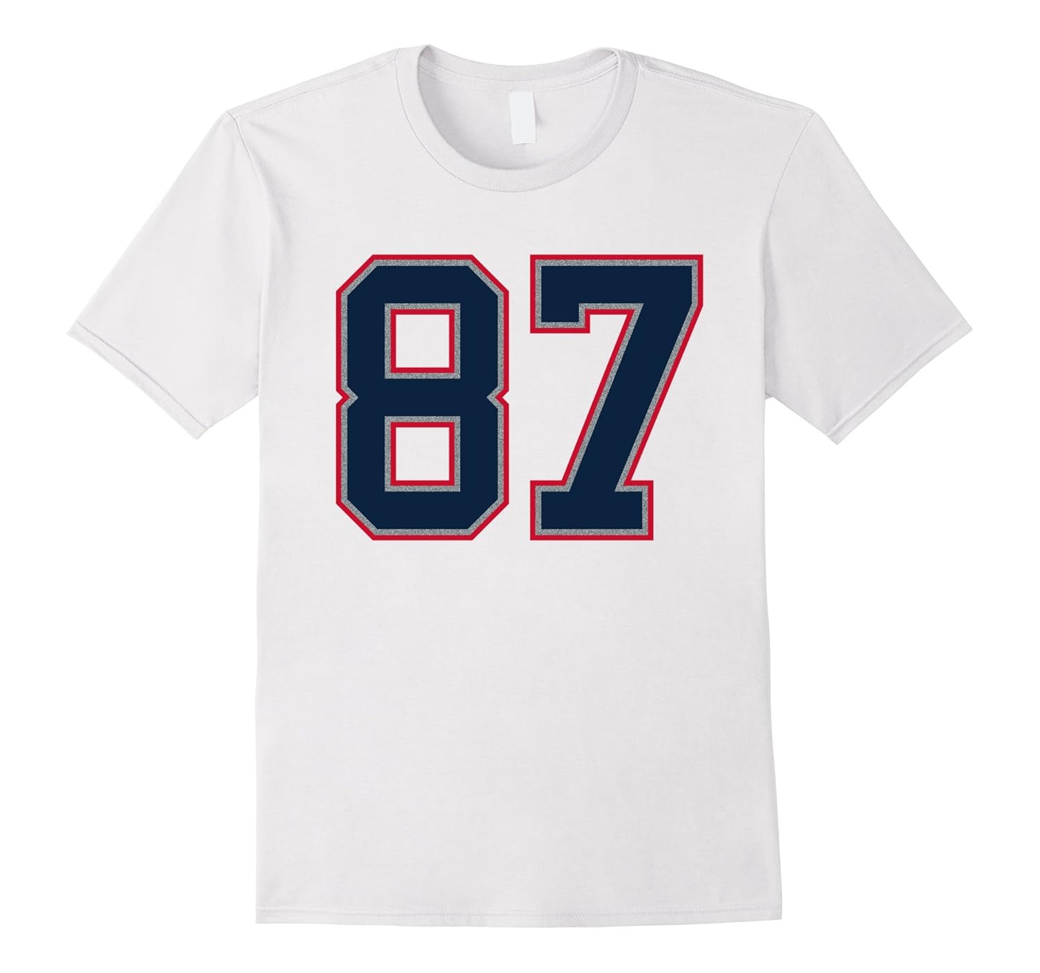 Front And Back Blue Number 87 Football Jersey Style Tshirt-Art – Artvinatee