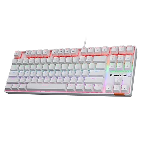 Mua Punkston TK87 Mechanical Gaming Keyboard, RGB Rainbow LED Backlit ...
