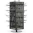Amazon.com: Countertop Pegboard Spinner Rack, Magnetic, 60 Hooks (Black ...