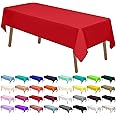 Amazon.com: Red Plastic Tablecloths - 2 Pack Disposable Table Covers 54 ...