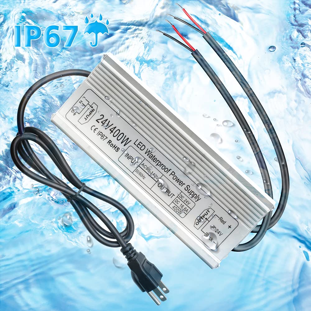 Mua 24V 400W LED Power Supply, IP67 Rainproof Waterproof Outdoor Driver ...