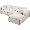Amazon.com: L-Shaped Modular Sectional Sofa Convertible Deep Seat Reversible Chaises Sofa&Couch ...