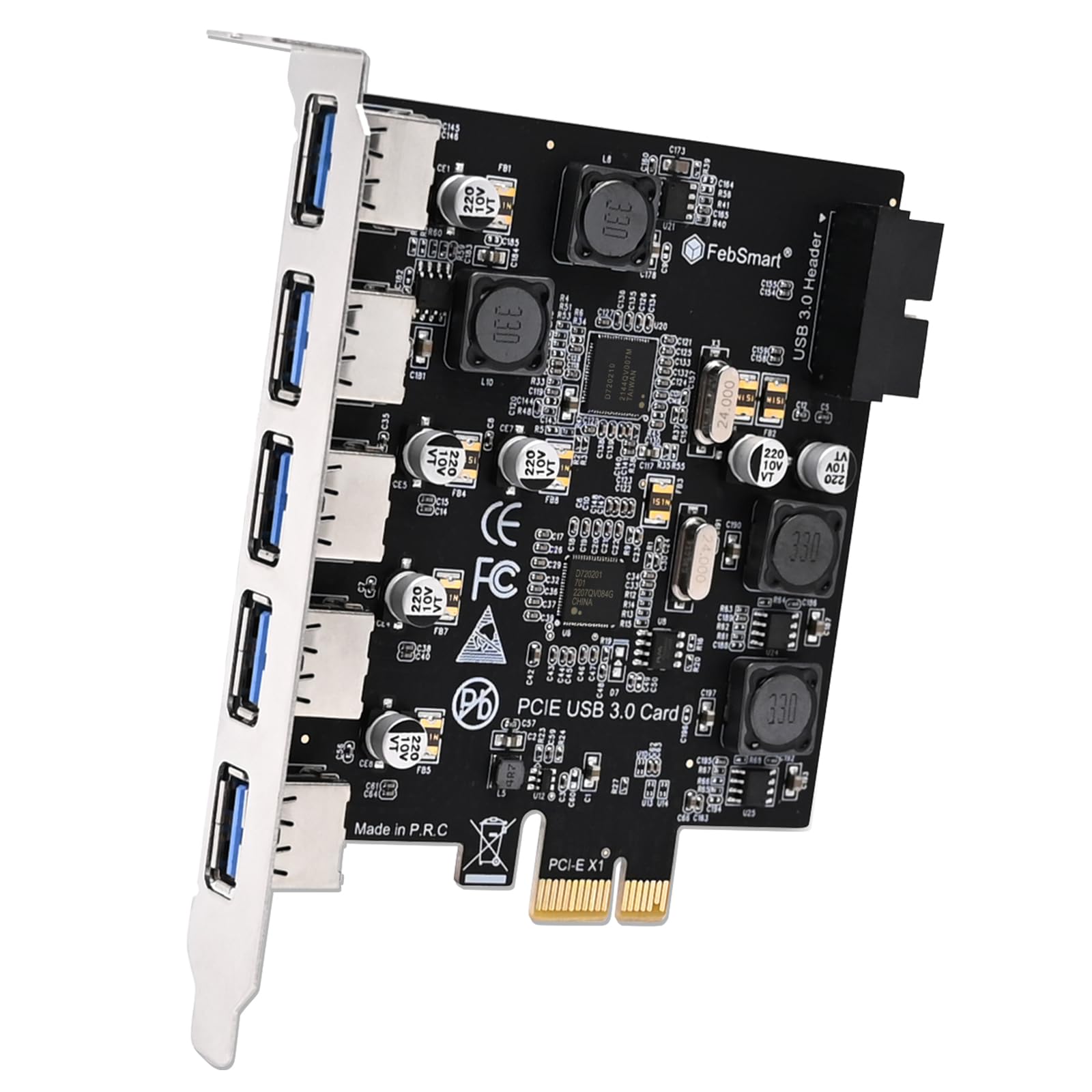 Mua 7-Ports Superspeed 5Gbps USB 3.0 PCIE Expansion Card, 5-Ports USB-A ...