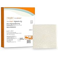 Amazon.com: Silver Calcium Alginate Ag Sterile Highly Absorbent Antibacterial Dressing, 2"x2", 5 ...