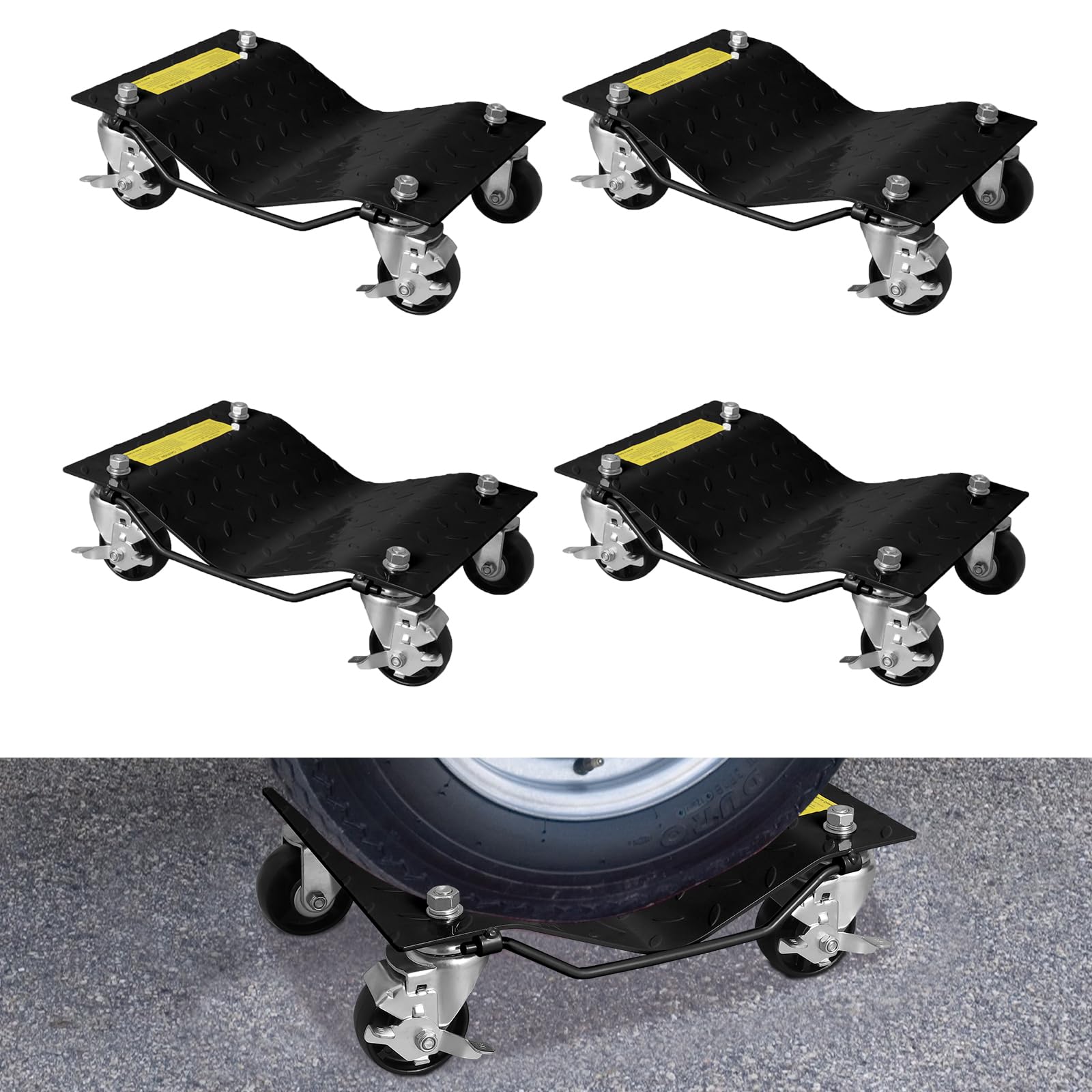 Car Dolly Set of 4 Heavy Duty Car Wheel Dolly Set for Moving Car,Auto ...