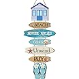 Amazon.com: Beach Wall Decor Beach Bathroom Hanging Wall Sign ...