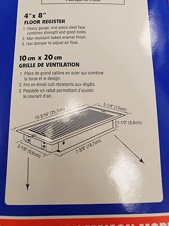 Deluxe Metal Mobile Home Floor Register Vents (4x8, White) (10 Pack ...