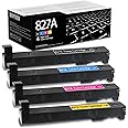 Amazon.com: 827A Toner Cartridges (4 Pack, Black/Cyan/Magenta/Yellow): Compatible 827A CF300A ...