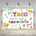 Amazon.com: Lofaris 6x4ft Thank You for All You Do Backdrop Let's Taco ...
