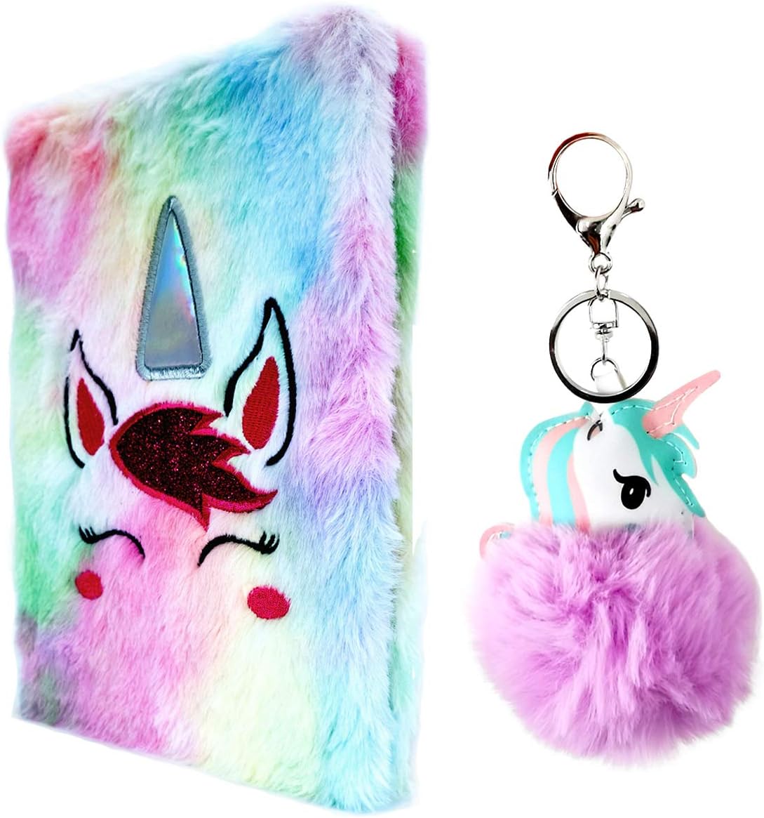 Cute Cartoon Diary Book Fluffy Plush Notebook, Secret Diary Cartoon ...
