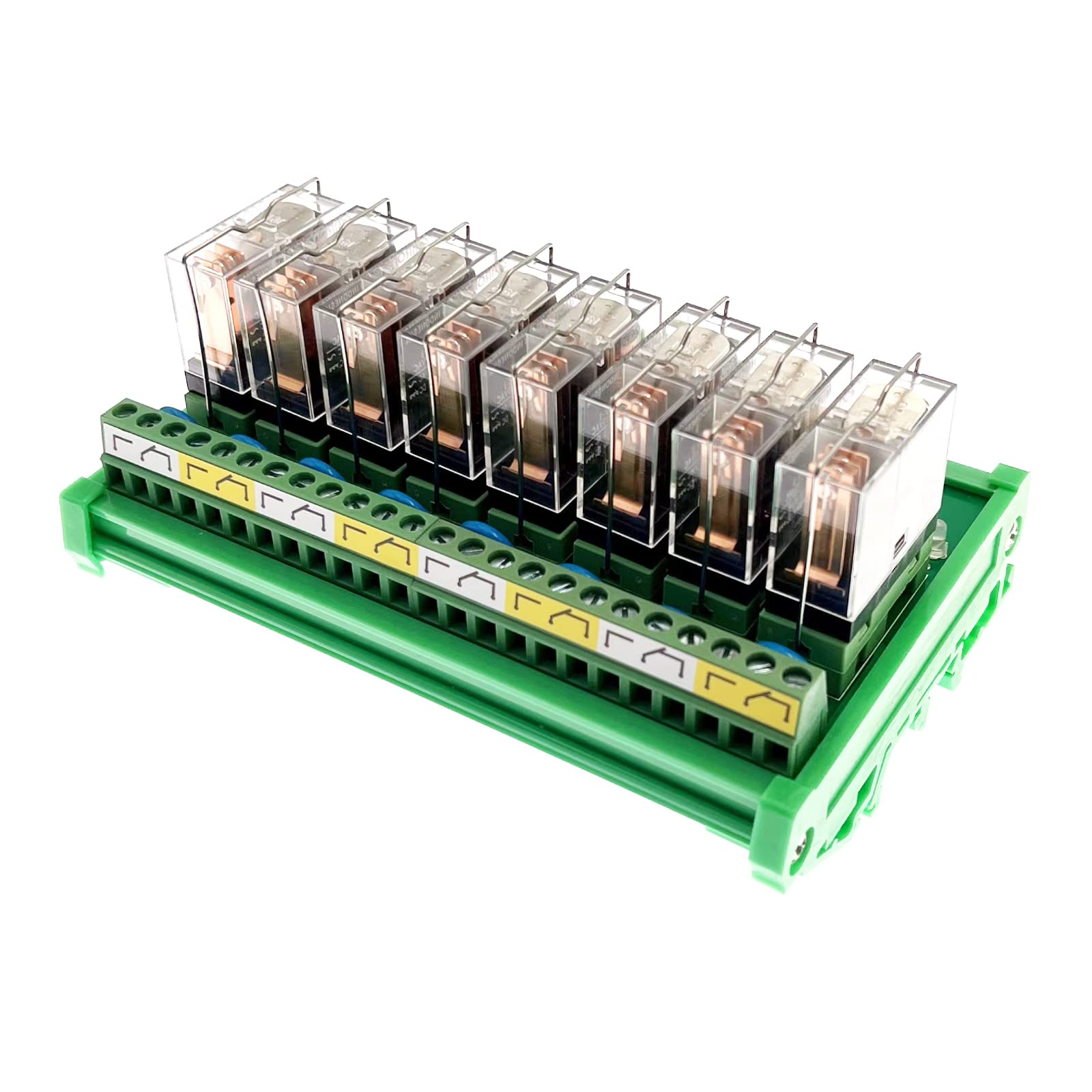 Mua ANMBEST 8 Channel AC/DC 24V Rail Mount Relay Interface Module PNP NPN SPDT 16A Pluggable ...