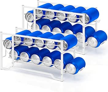 Amazon.com: Simple Trending 2-Pack Soda Can Beverage Dispenser Rack ...