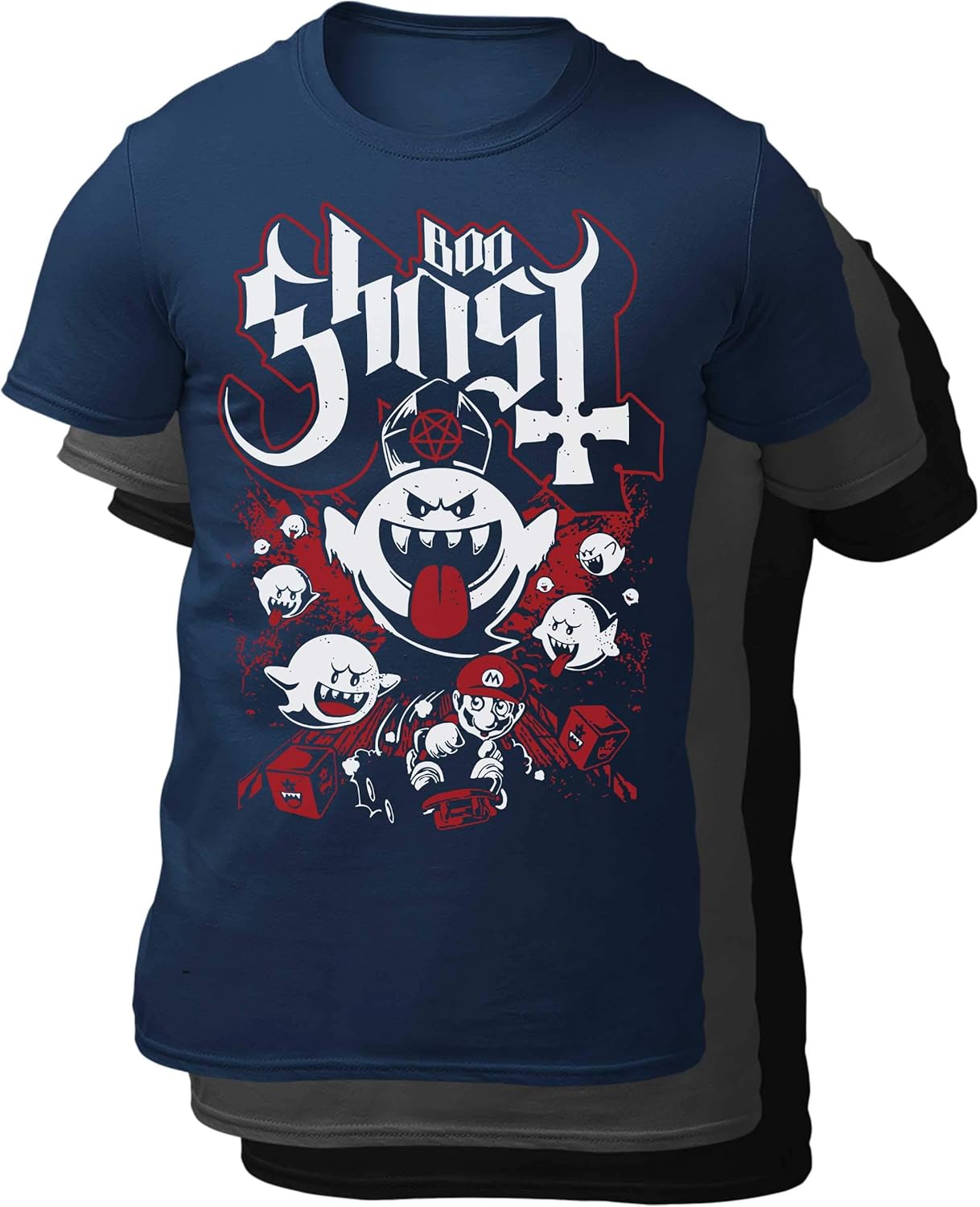 Boo Ghost Heavy Metal T-Shirt Mario Gaming Gamer T-Shirt Kinder ...