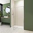 38-42" W x 71" H Piovt Swing Glass Shower Door,Pivot Frame Sliding Shower Door with 1/4"(6mm ...