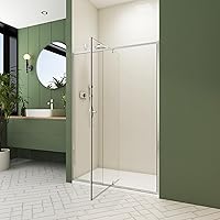 Findepot 38-42" W x 71" H Pivot Glass Shower Door,Pivot Sliding Shower Door with 1/4"(6mm) Clear ...