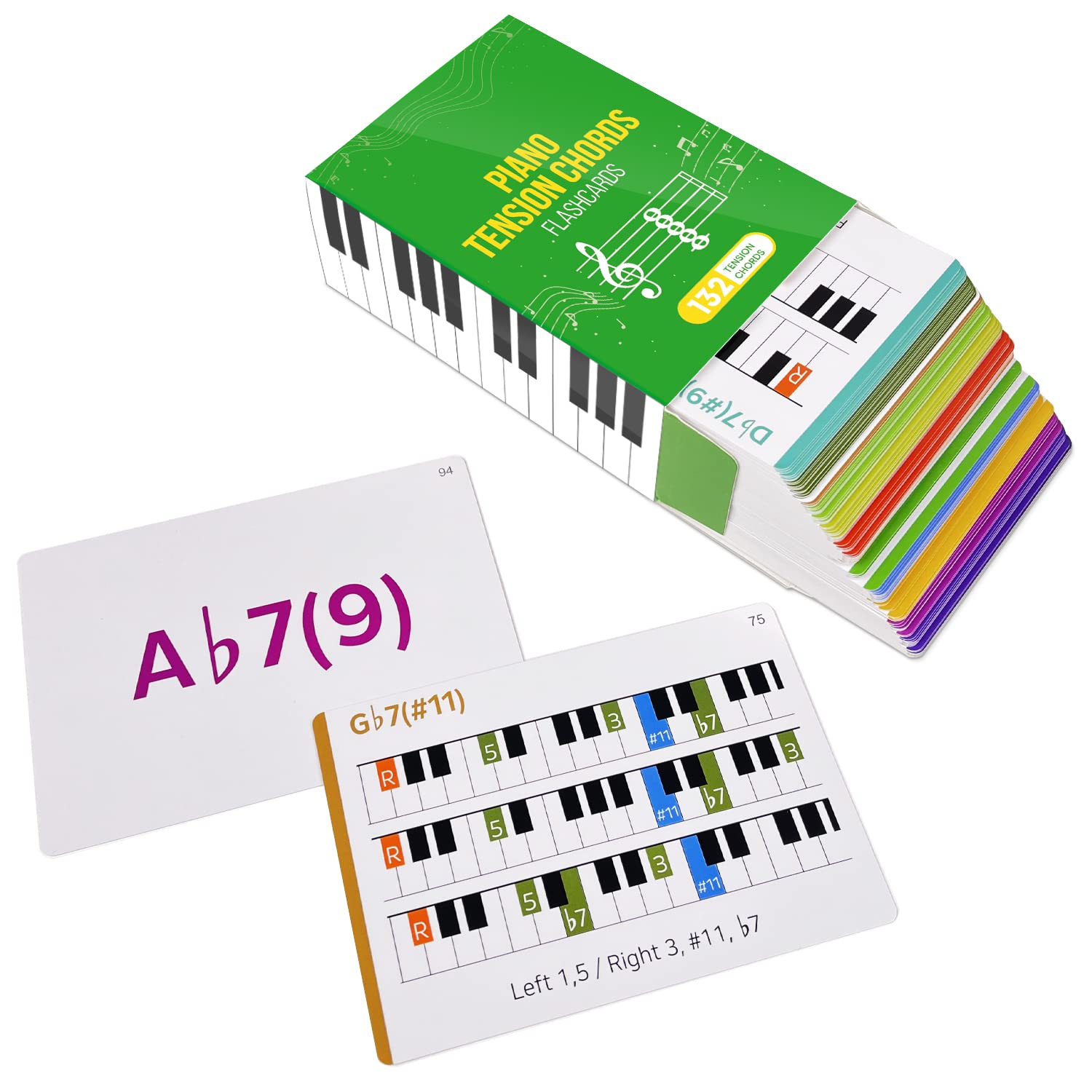 Mua Spedemy Piano Tension Chord Flashcards in Gift Box - Color- Coded ...