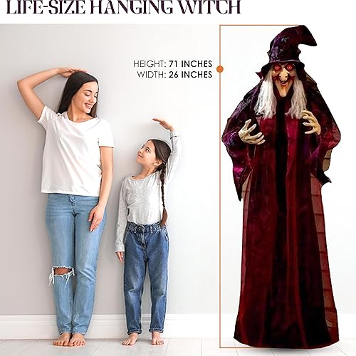 Light Up Hanging Halloween Decor Halloween Hanging Flying Witch ...