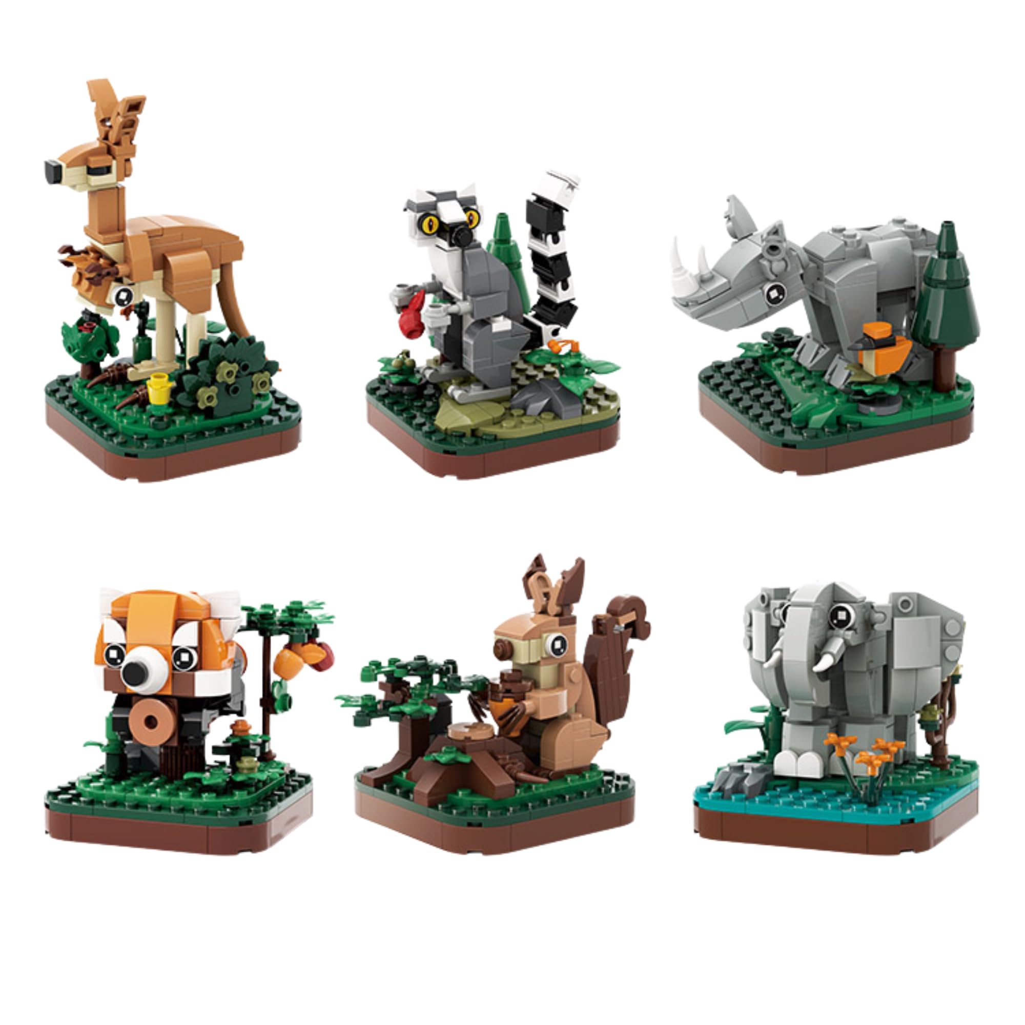 Petite Jungle and Forest Pals: Whimsical Wildlife Mini Block Set ...