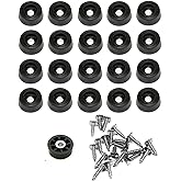 80 Small Round Rubber Feet W/Screws - .250 H X .671 D - Made in USA ...