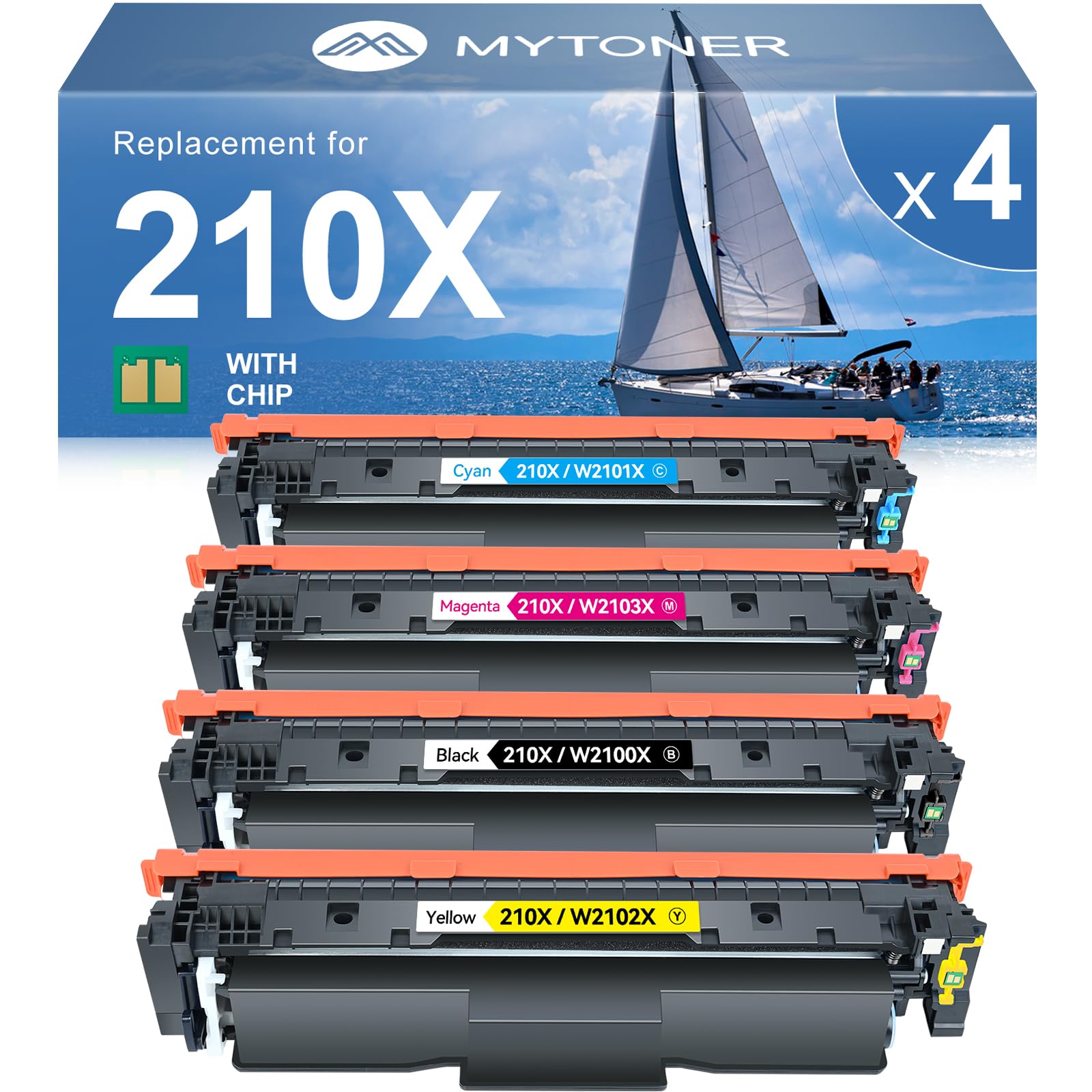 MYTONER Compatible Toner Cartridge Replacement for HP 210X 210A 210 ...