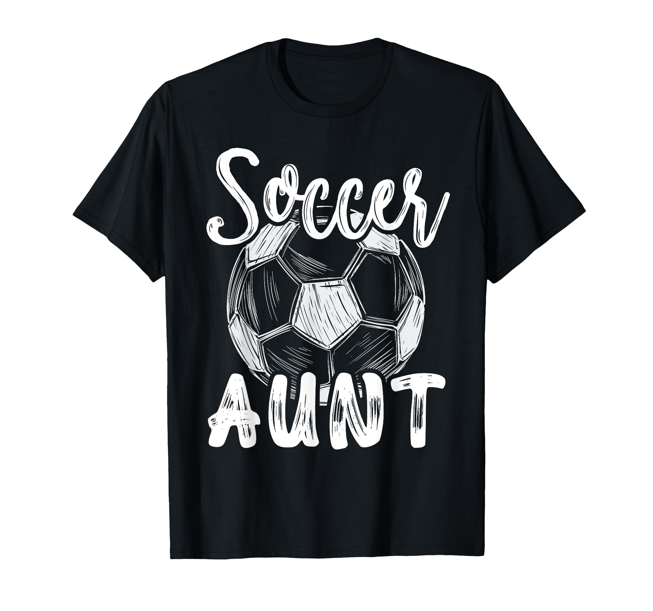 Soccer Aunt Women Family Matching Team Player Soccer Ball T-Shirt for ...