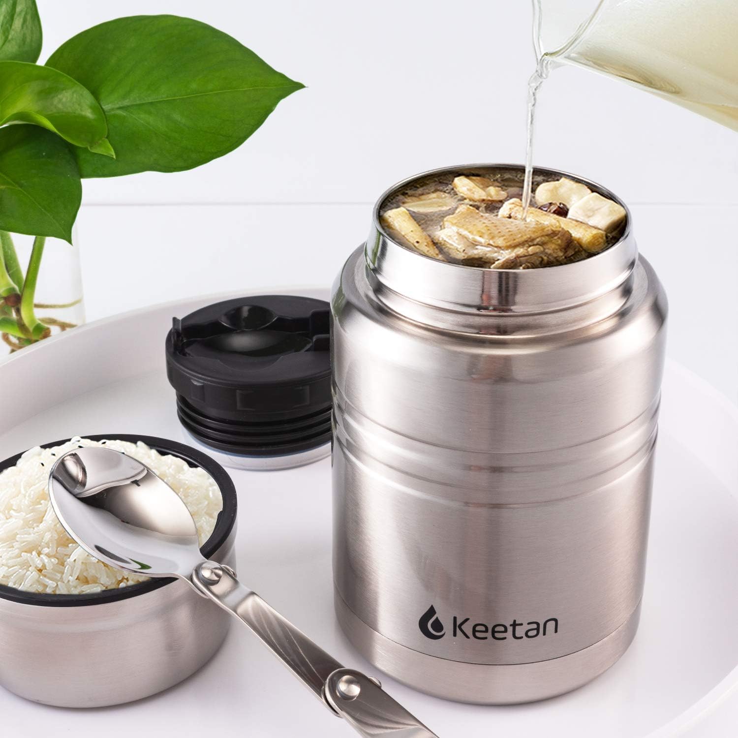 Keetan Vacuum Insulated Food Flasks BPA Free Stainless Steel Food ...