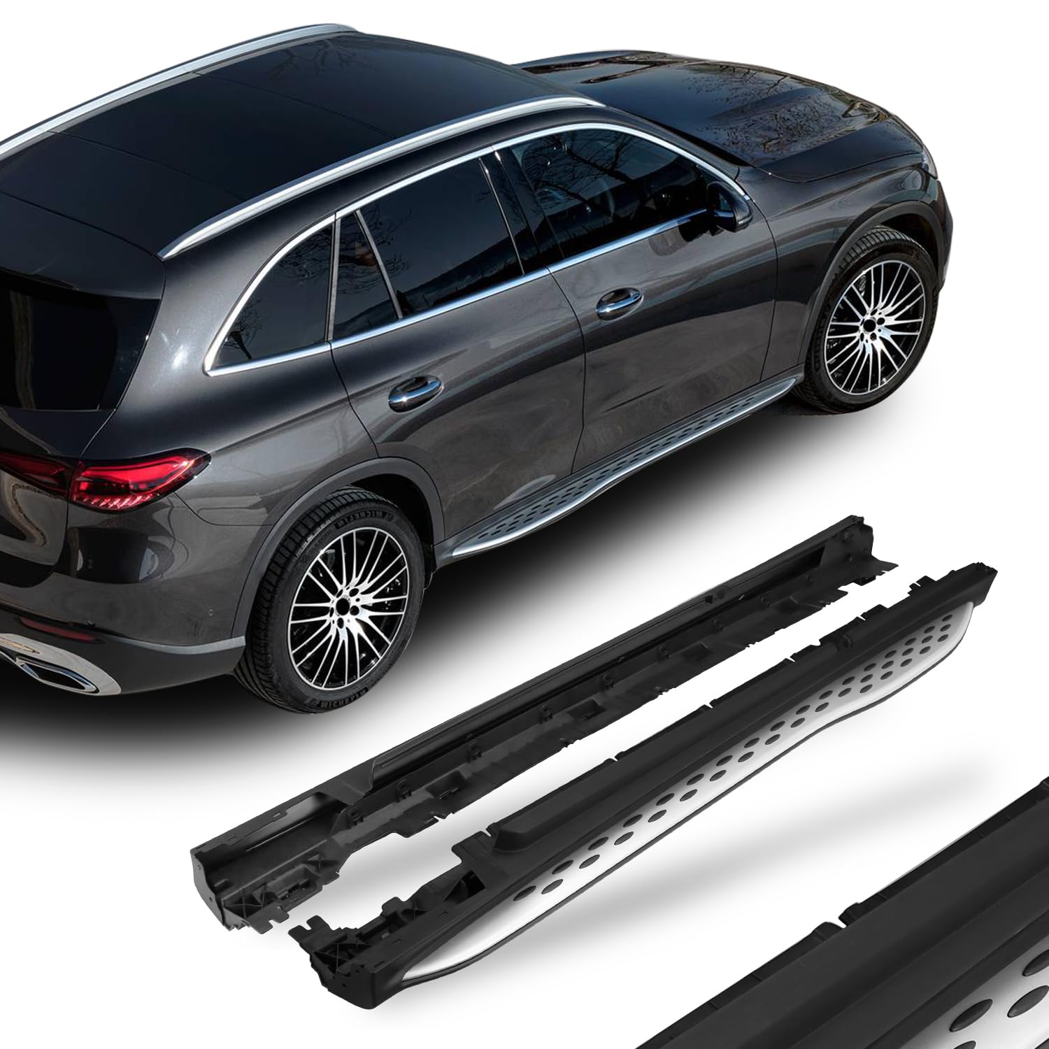 Heavy Duty 600lbs Running Boards fit for 2023 2024 Mercedes Benz GLC ...