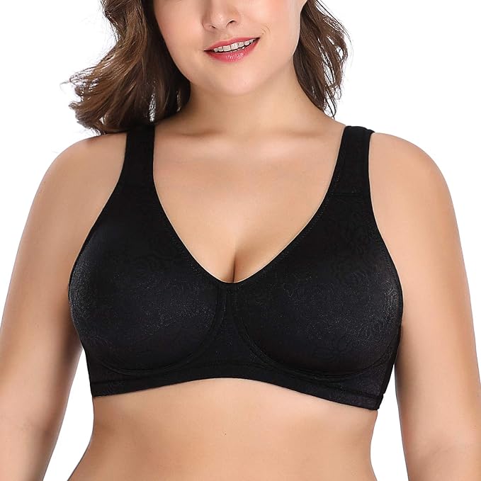 Mirry Women s Wirefree Bra Full Coverage Non Padded Comfort Bra Plus Mirry Women s Wirefree Bra Full Coverage Non Padded Comfort Bra Plus