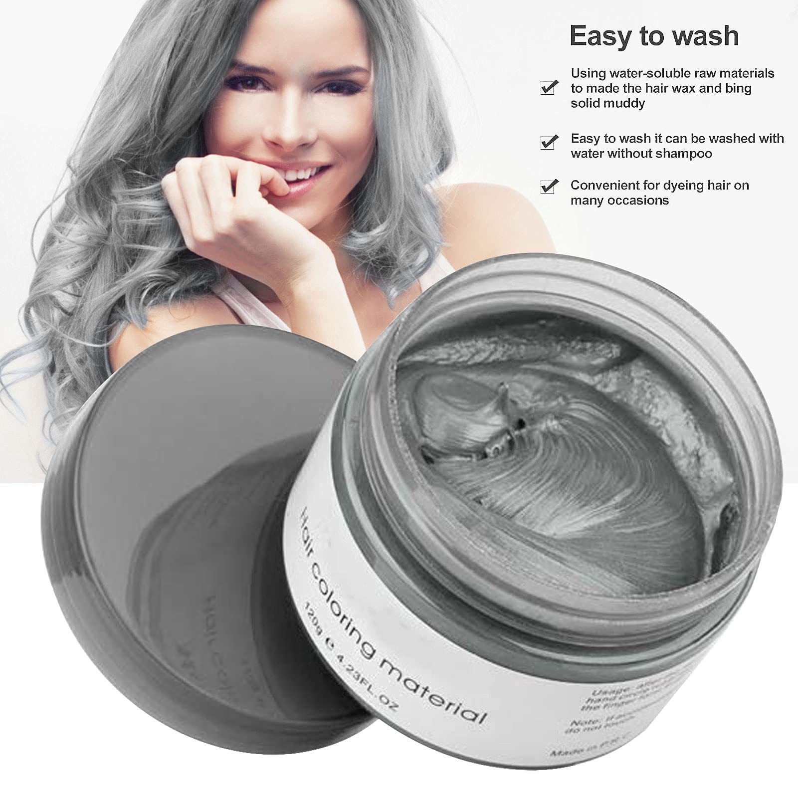 Mua Acosexy Grey Hair DyeTemporary Hair Wax,4.23oz Instant Hairstyle ...