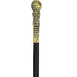 Amazon.com: Skeleteen Gold Costume Walking Cane – Elegant Prop Stick ...
